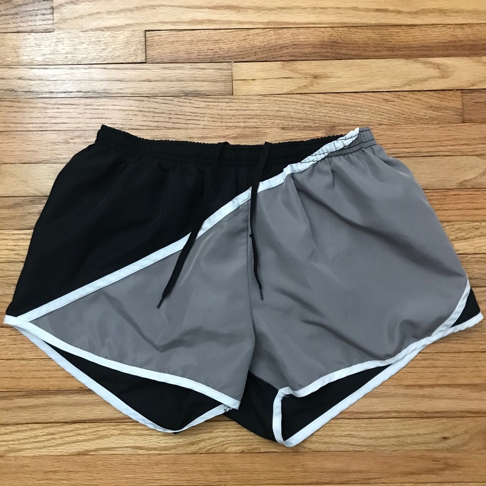 Pony Black & Gray Diagonal Design Athletic Shorts - Gem